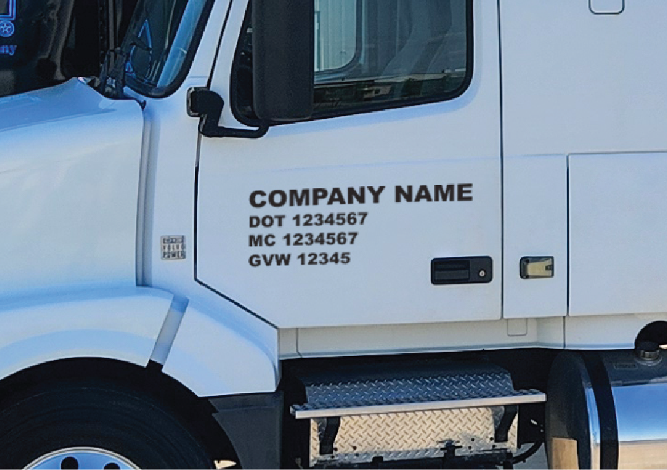 Custom DOT Lettering – Clubhouse Trailers